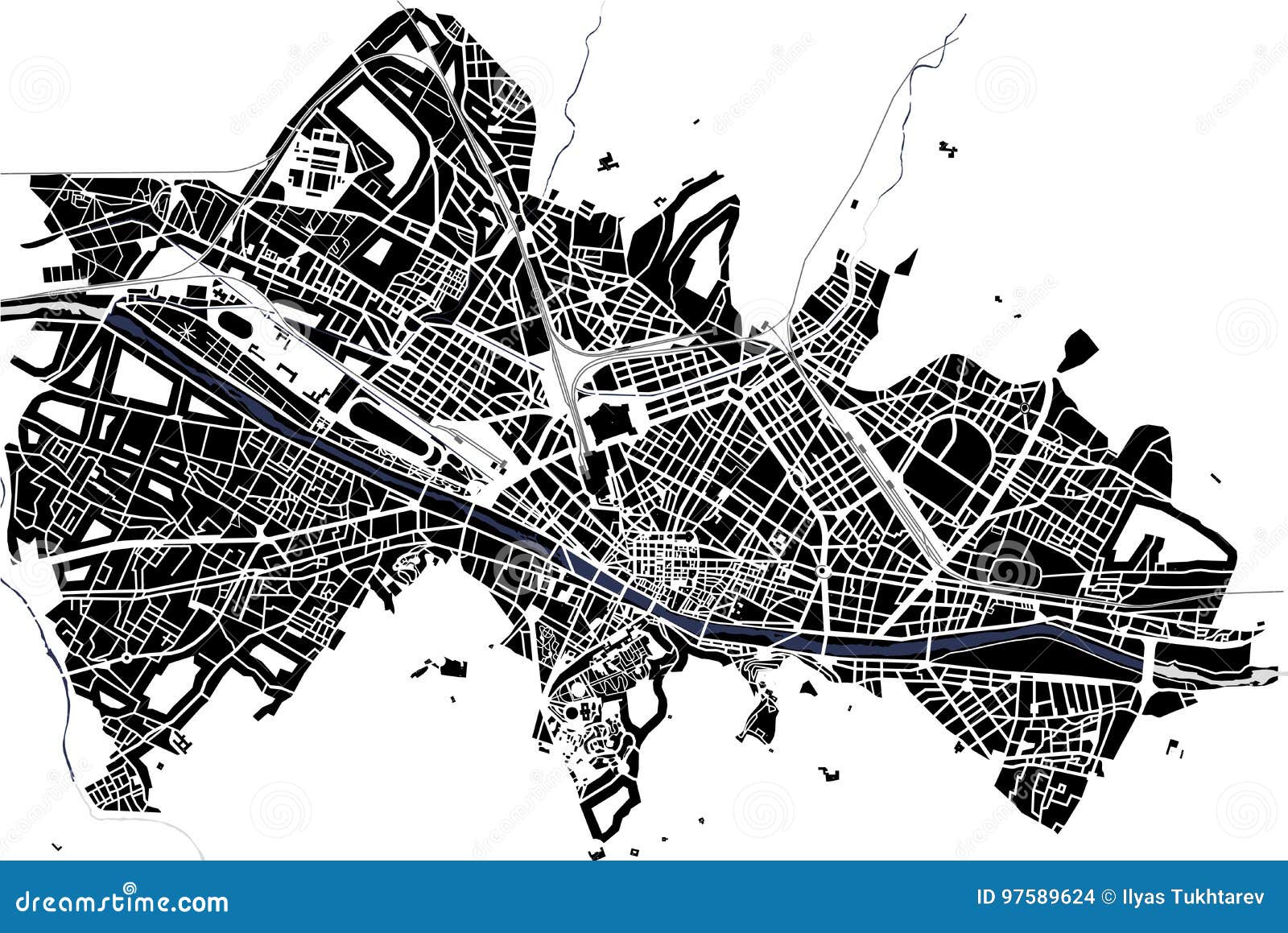 City Map of Florence, Italy Stock Vector - Illustration of munone ...