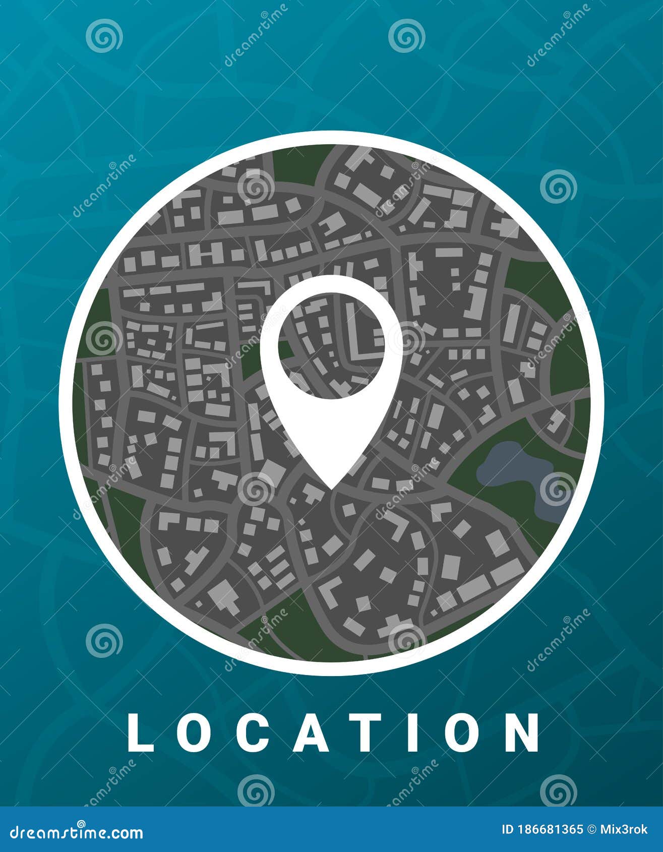 City Map Graphic Flat Vector Stock Vector - Illustration of blue ...