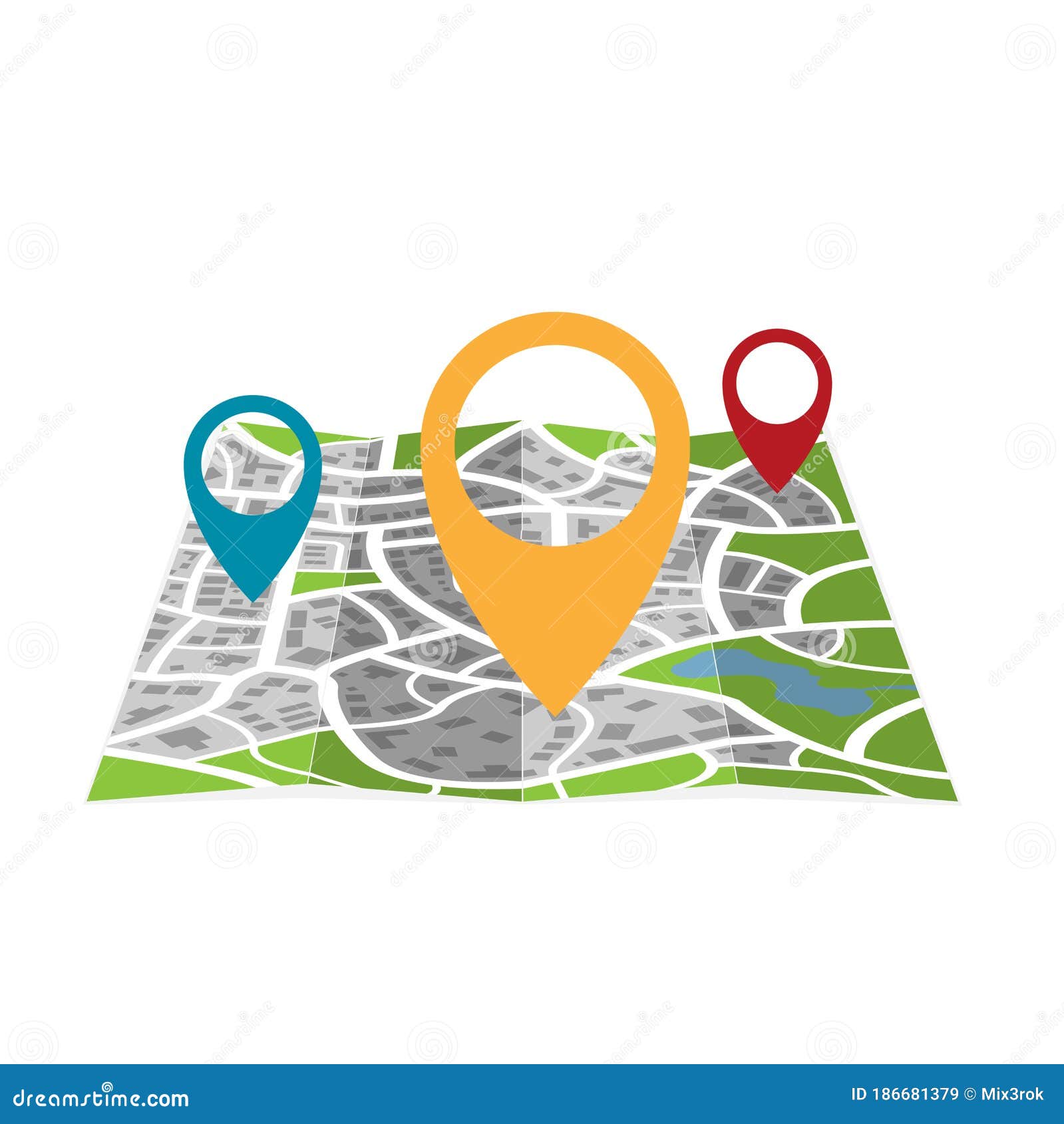 City Map Graphic Flat Vector Stock Vector - Illustration of pattern ...