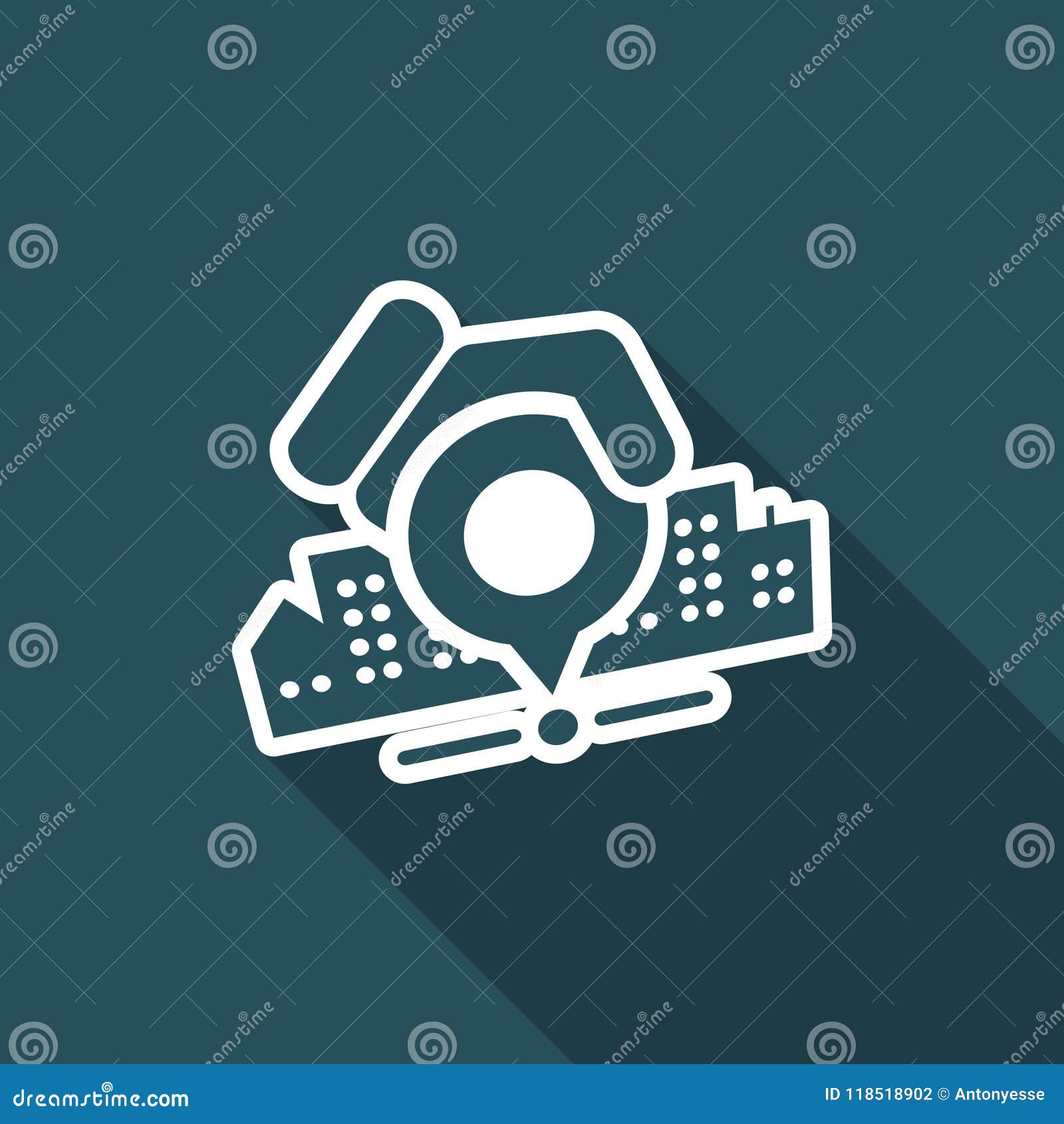 City map icon stock vector. Illustration of country - 118518902