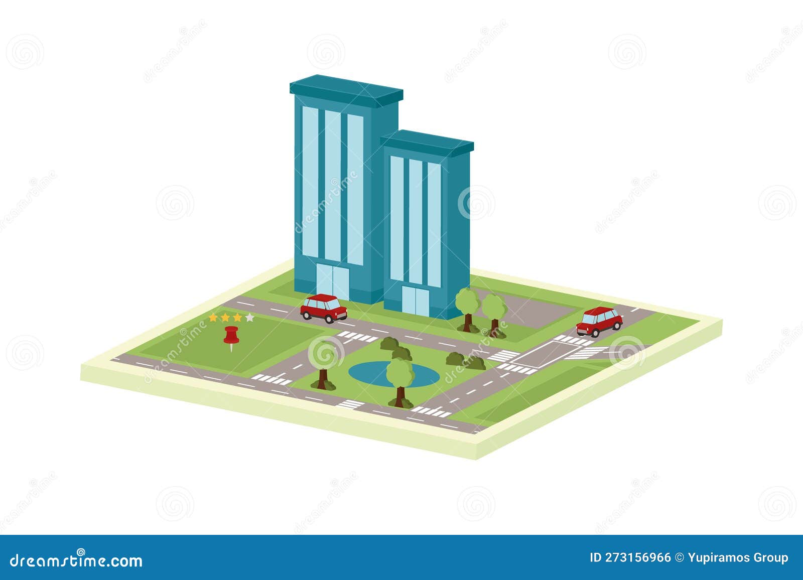 City map icon stock vector. Illustration of center, building - 273156966