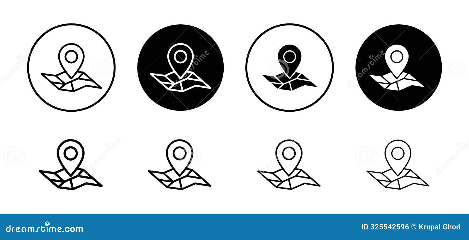 City Map Icon Vector Set Collection for Web Stock Vector - Illustration ...