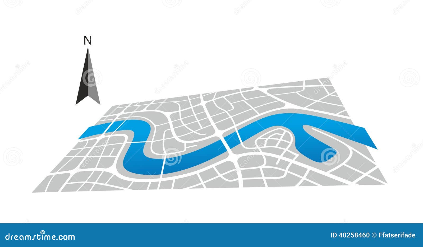 City map stock illustration. Illustration of card, streets - 40258460