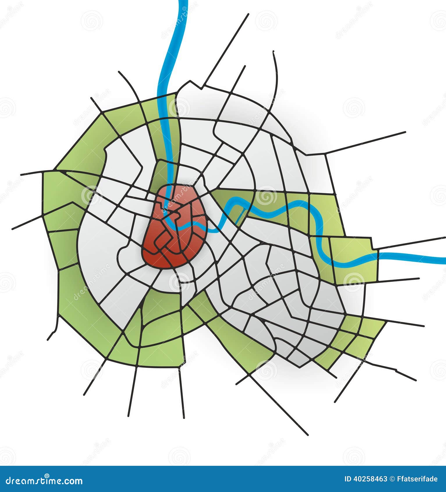 City map stock illustration. Illustration of symbol, template - 40258463