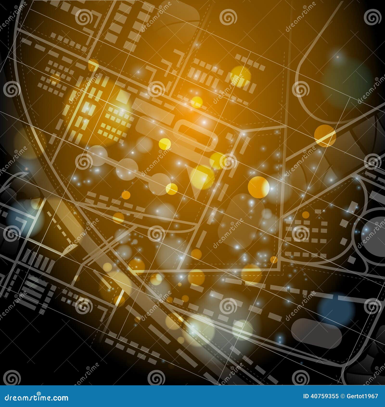 Simplified Map Of The City Of Dubai Aerial View Royalty-Free Stock ...