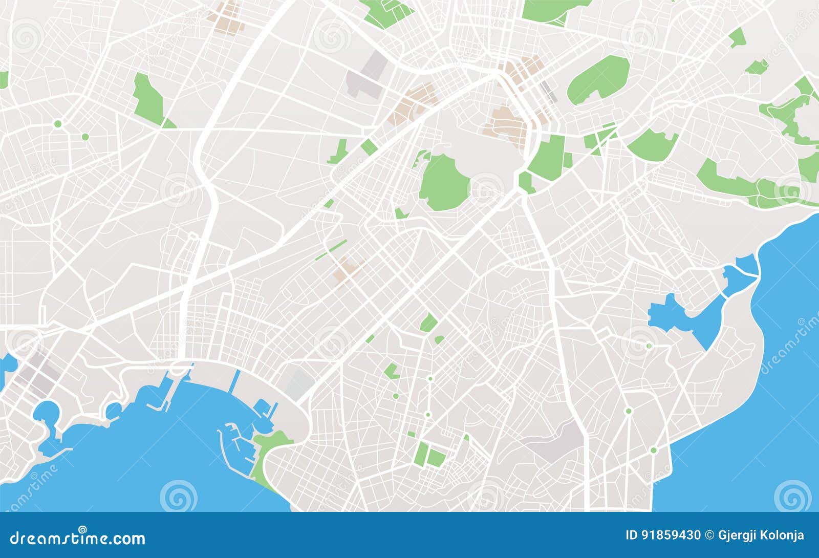 City map stock vector. Illustration of district, background - 91859430