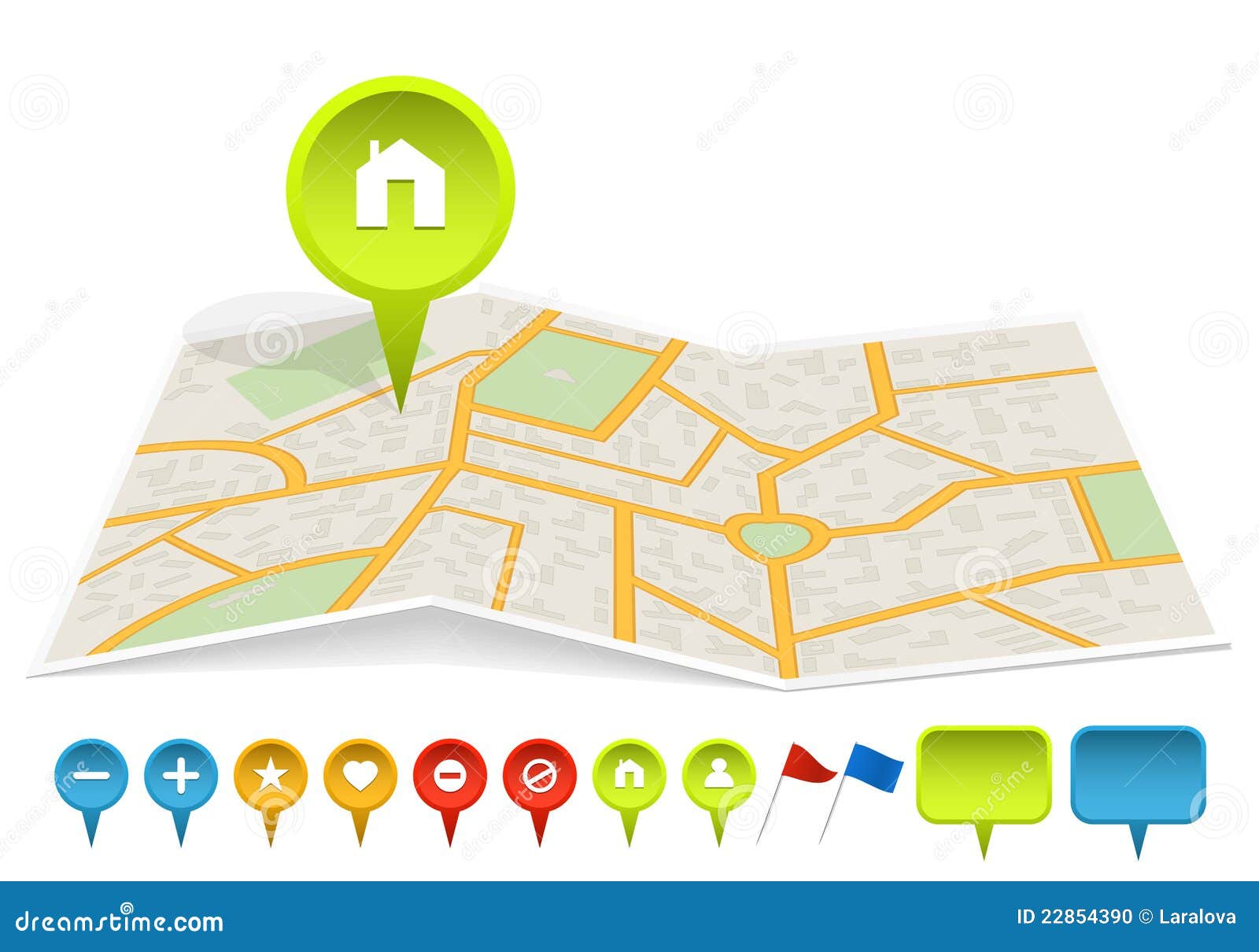 City map with labels stock vector. Illustration of shape - 22854390