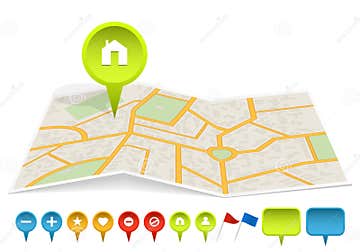 City map with labels stock vector. Illustration of shape - 22854390