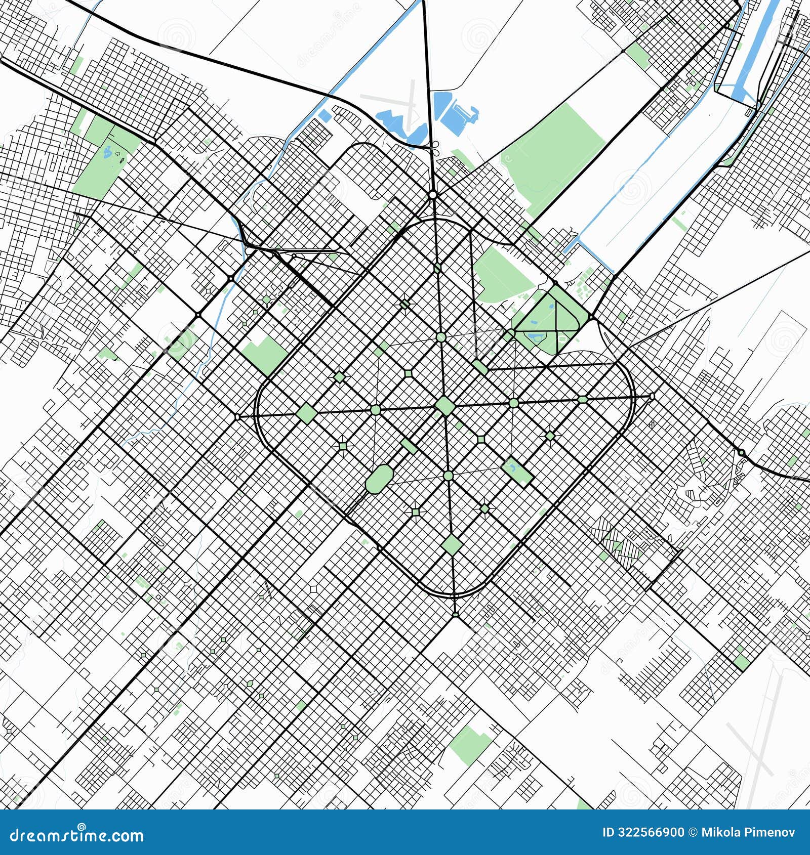 Map of the City of La Plata. Stock Illustration - Illustration of soil ...