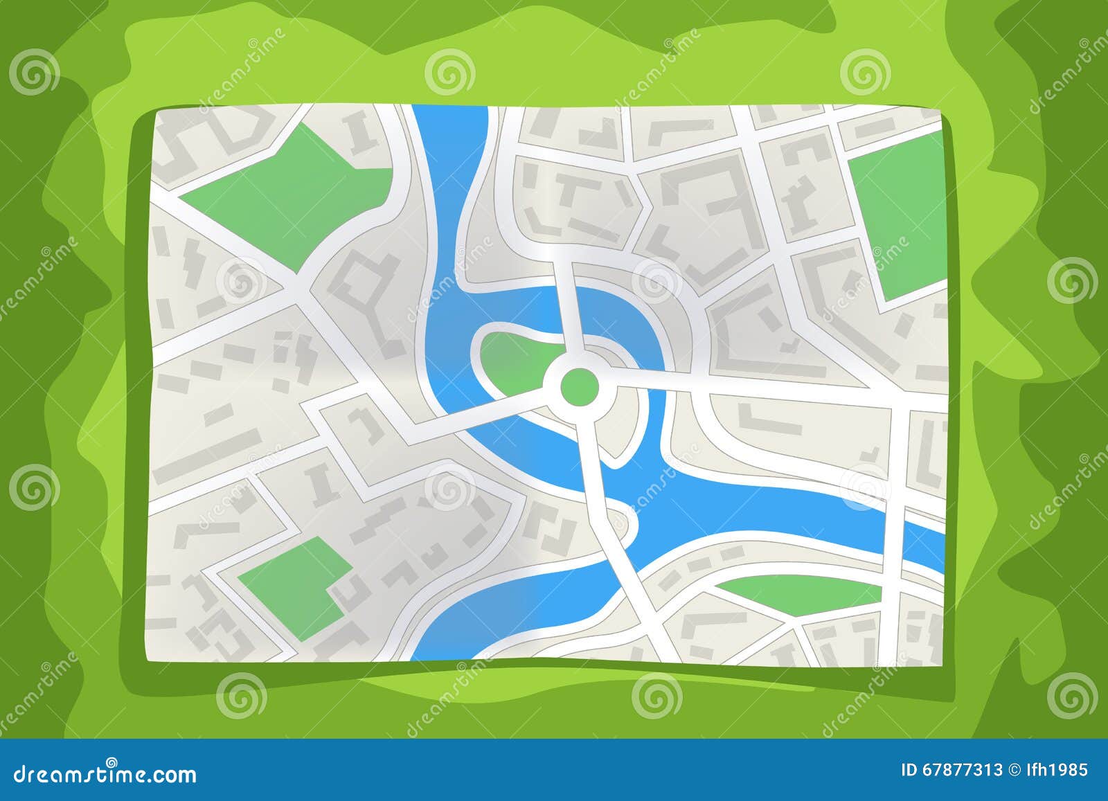 City map lying stock vector. Illustration of high, cityscape - 67877313