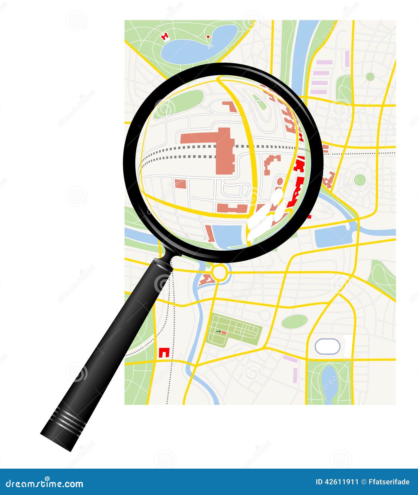 City map stock illustration. Illustration of location - 42611911