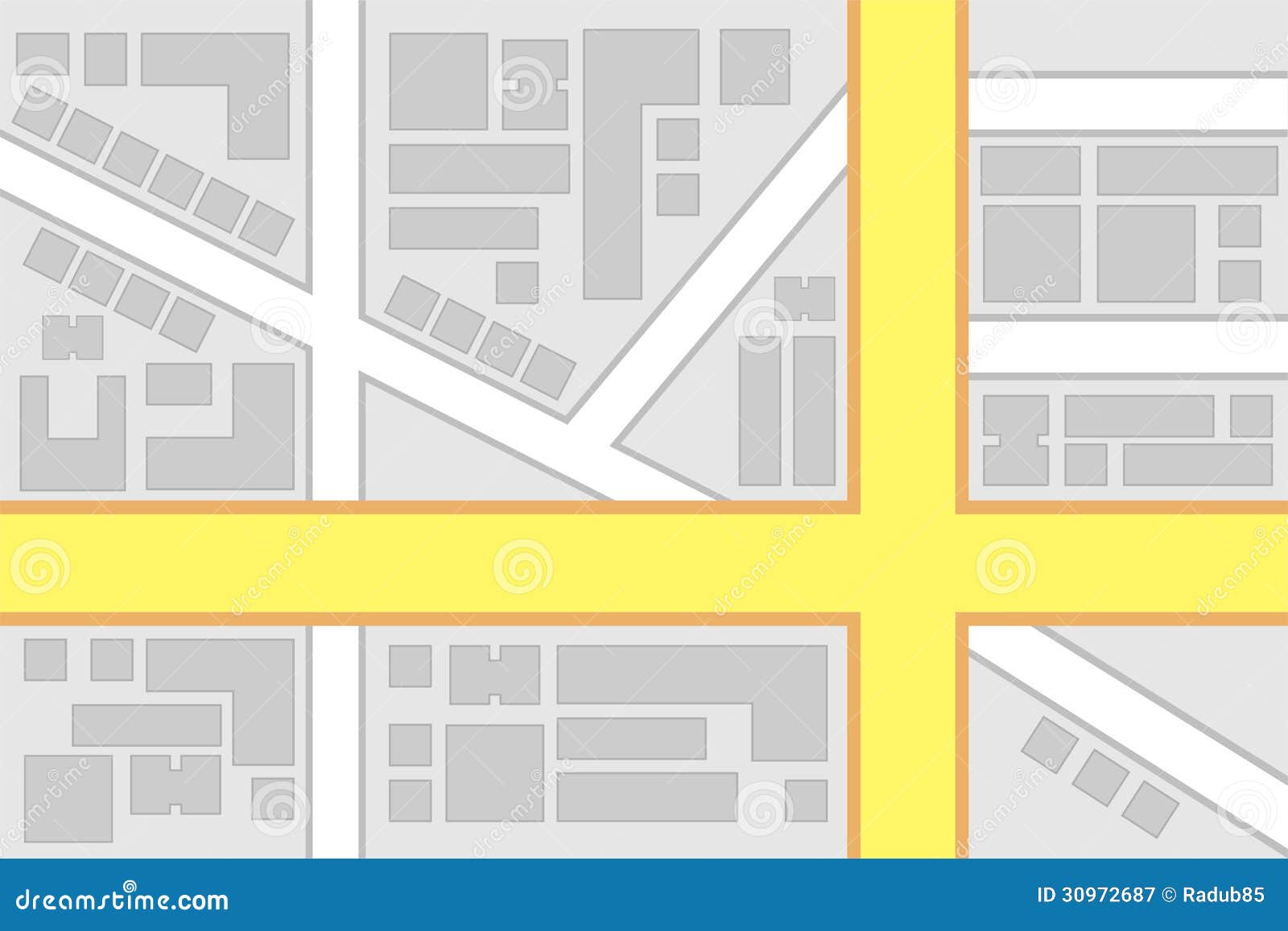 City Intersection Main Map Roads Stock Illustrations – 3 City ...