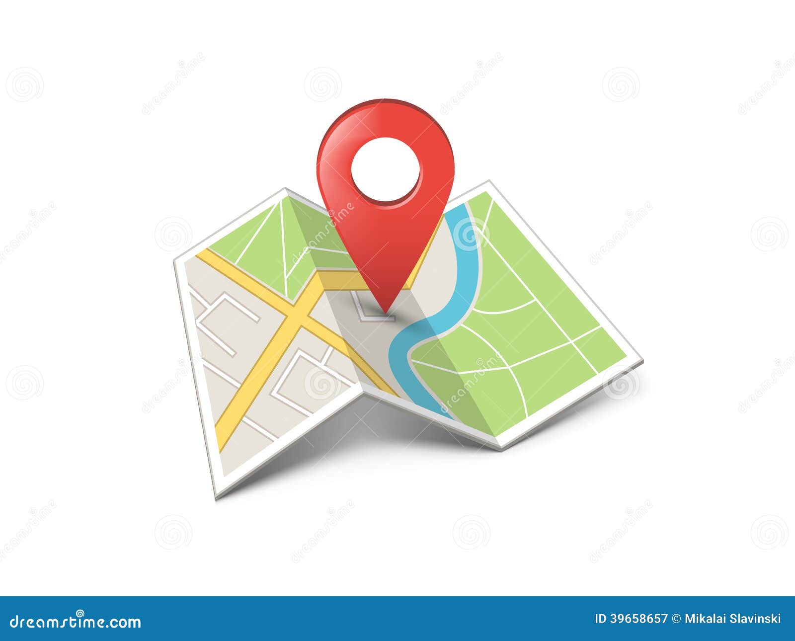 City Map with Marker stock vector. Illustration of ideas - 39658657