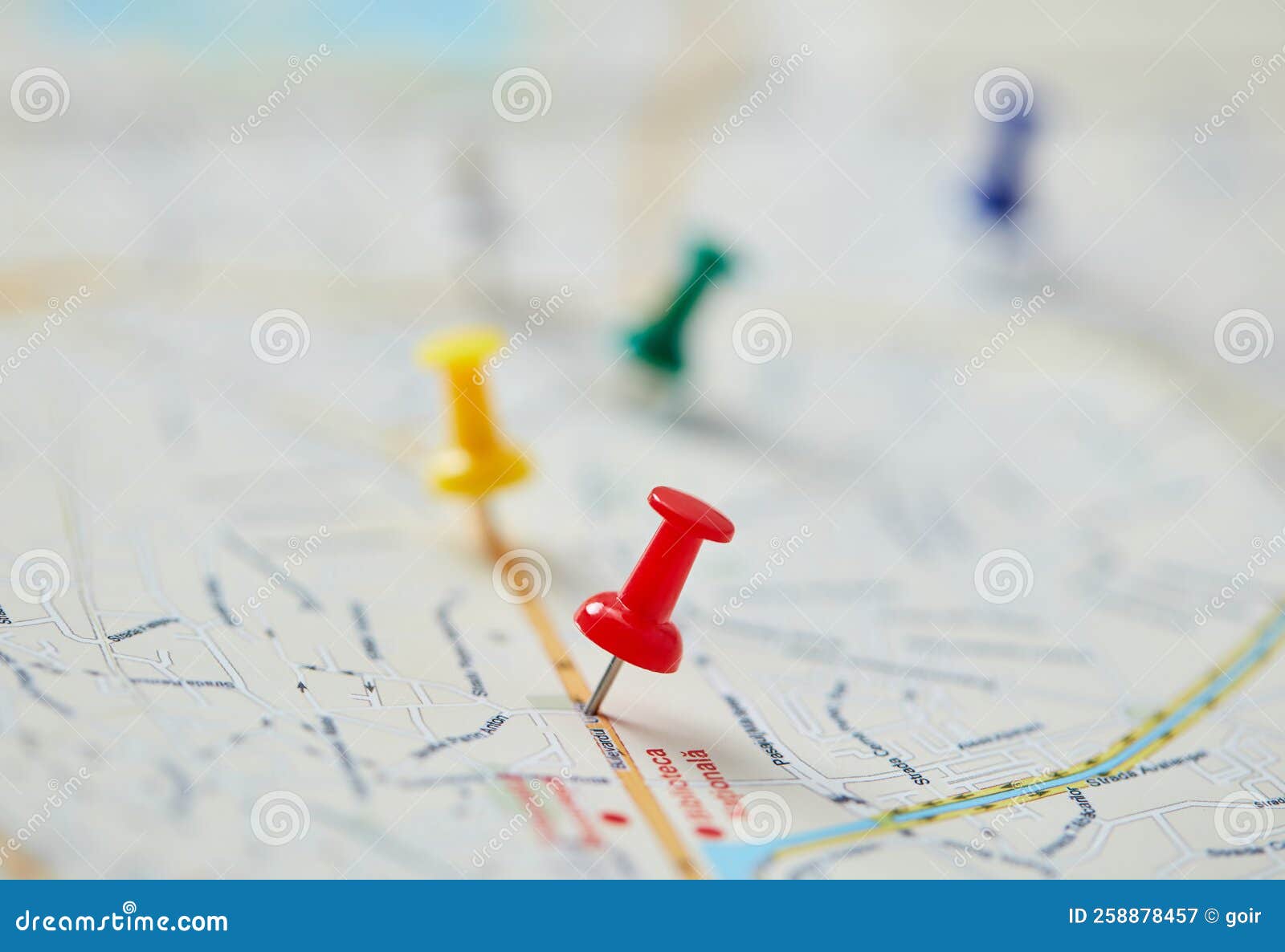 City map orientation stock image. Image of direction - 258878457