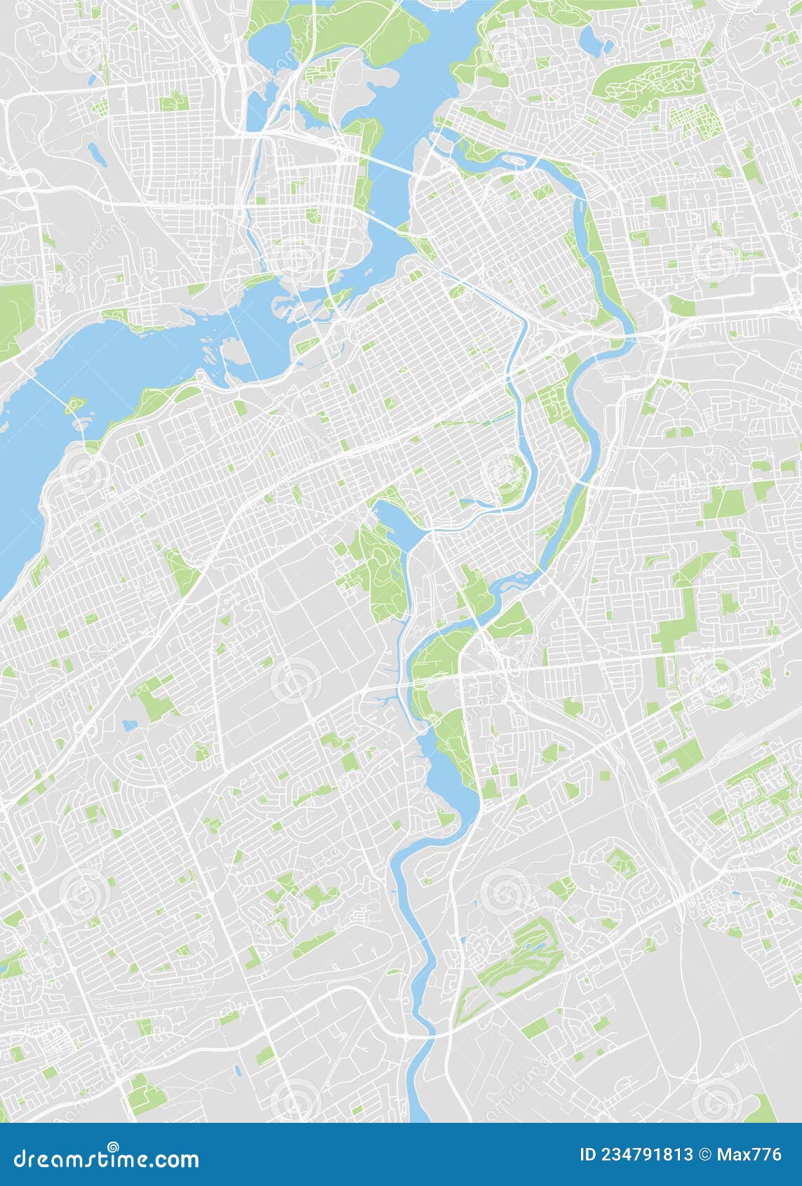 City Map Ottawa, Color Detailed Plan, Vector Illustration Stock Vector ...