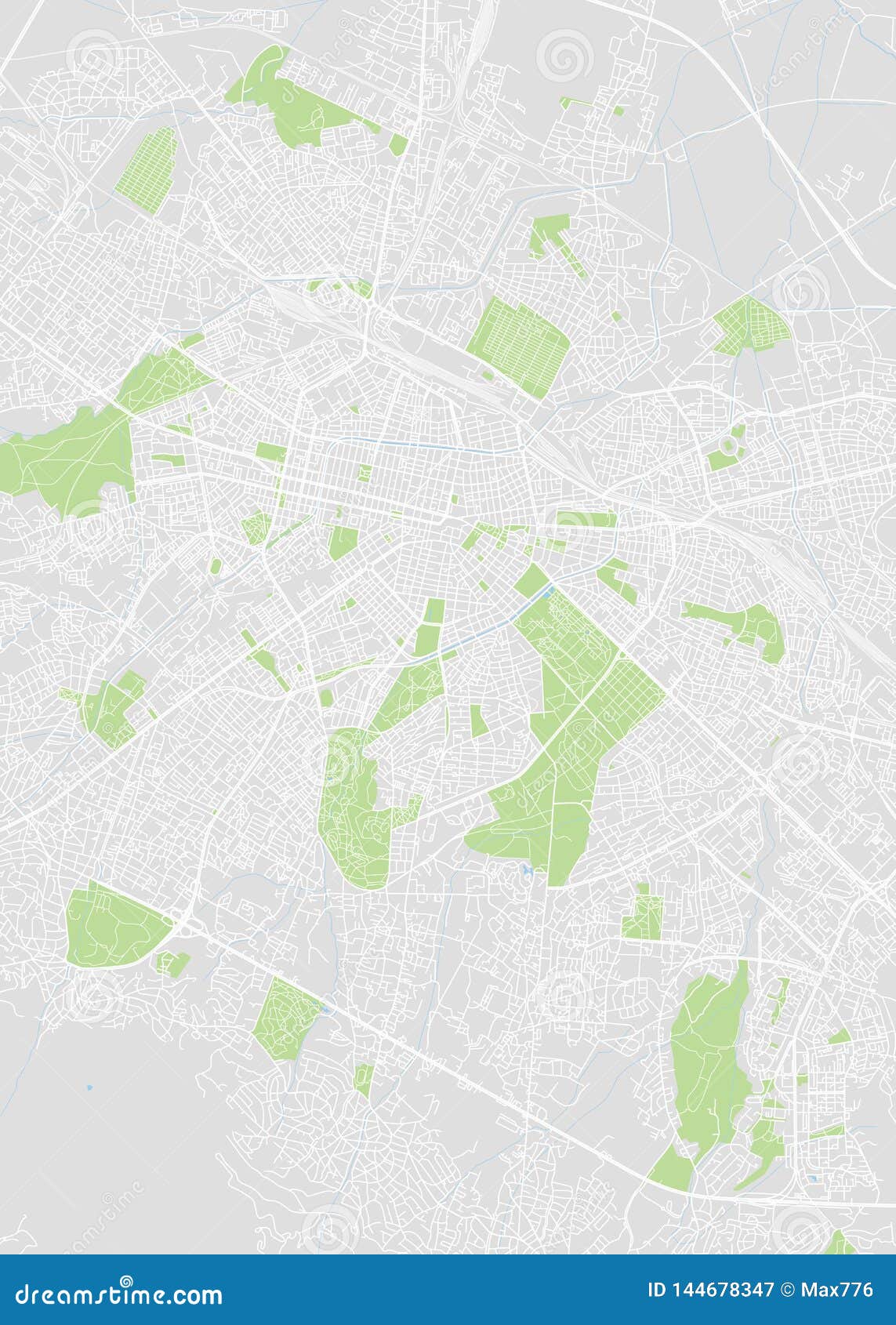 Sofia Map. Detailed Map Of Sofia City Administrative Area. Cityscape Urban Panorama Cartoon ...