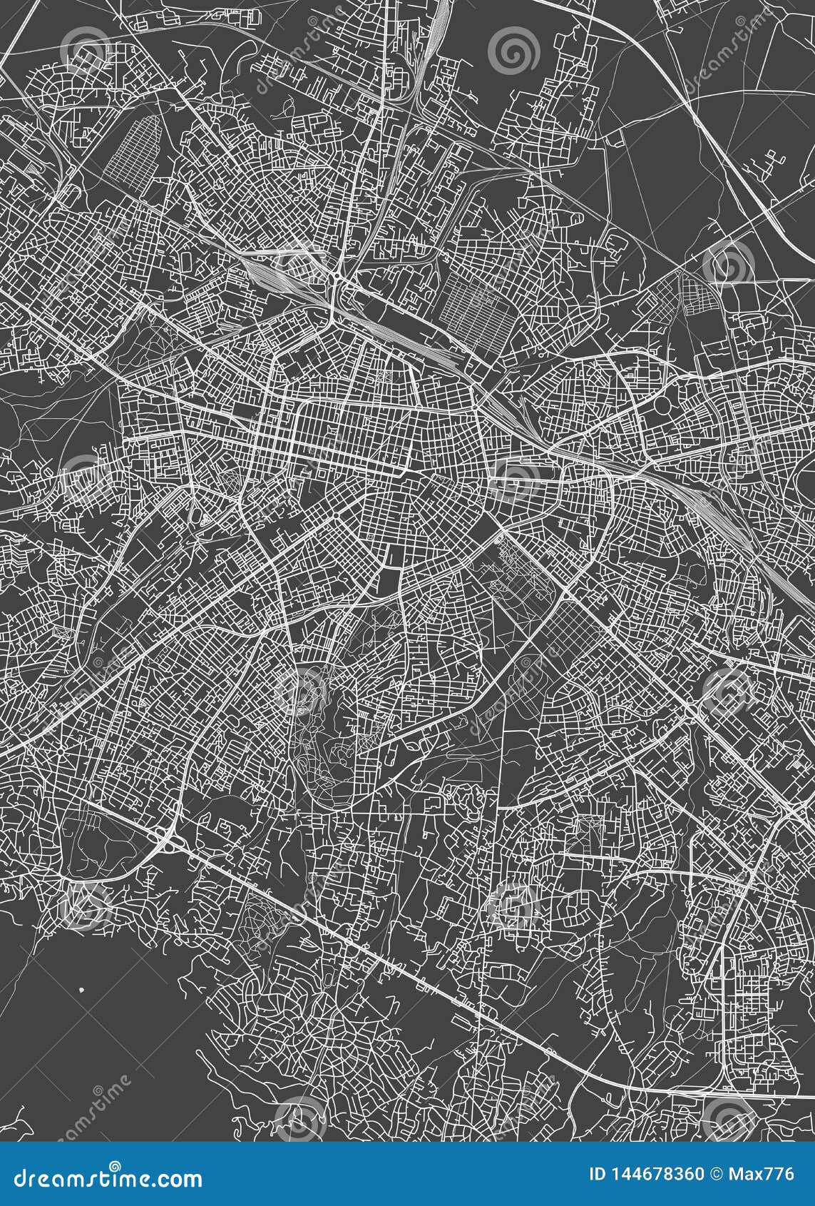 Sofia Map. Detailed Map Of Sofia City Administrative Area. Cityscape ...
