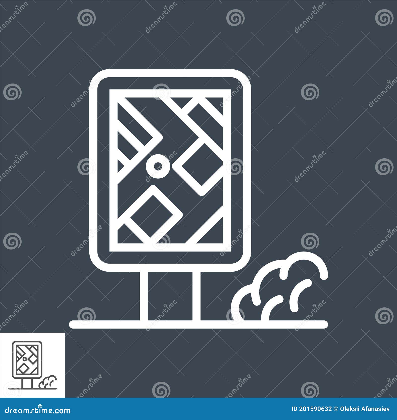 City map stand Line Icon stock vector. Illustration of trendy - 201590632