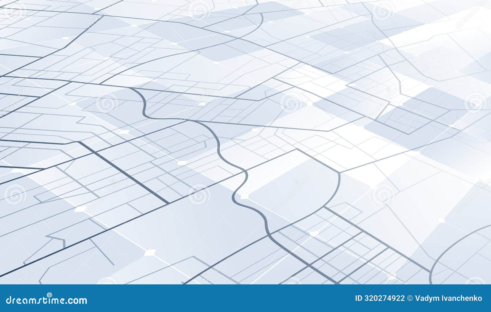 City Map Under Rectangles and Shapes are Arranged in a Grid Pattern ...