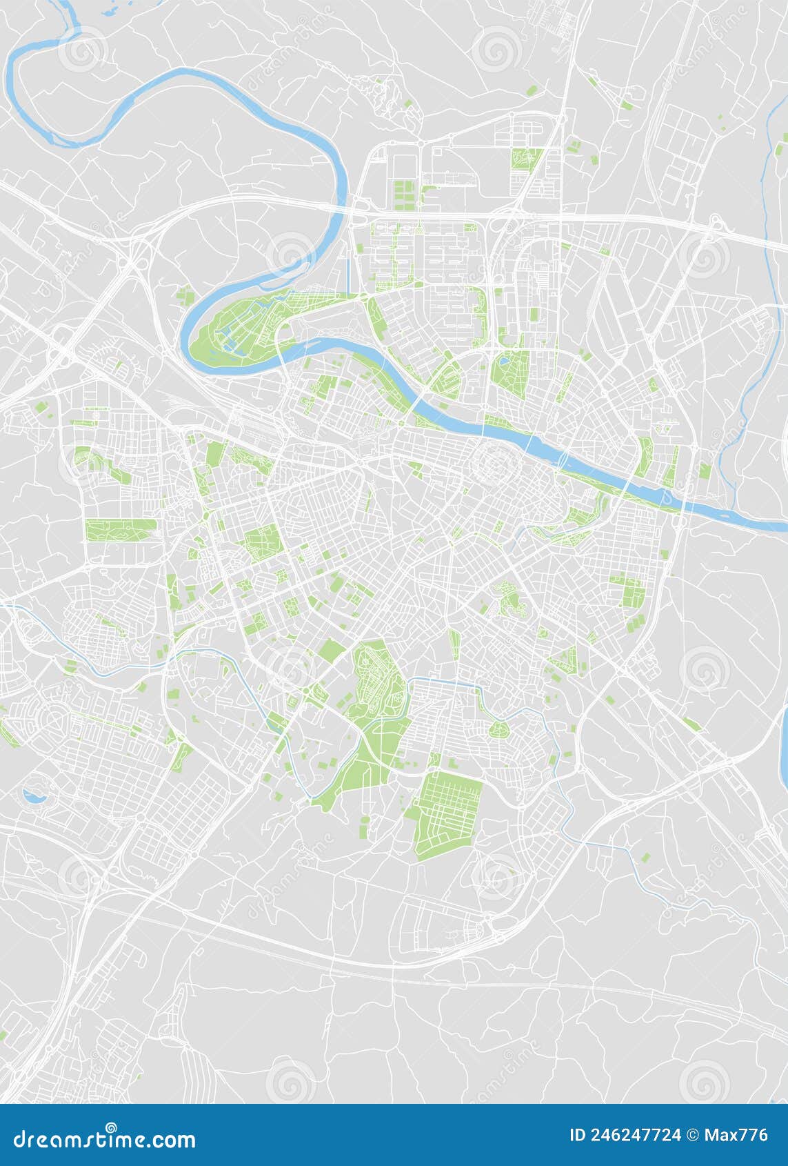 Zaragoza Map Vector Silhouette Illustration Isolated On White ...