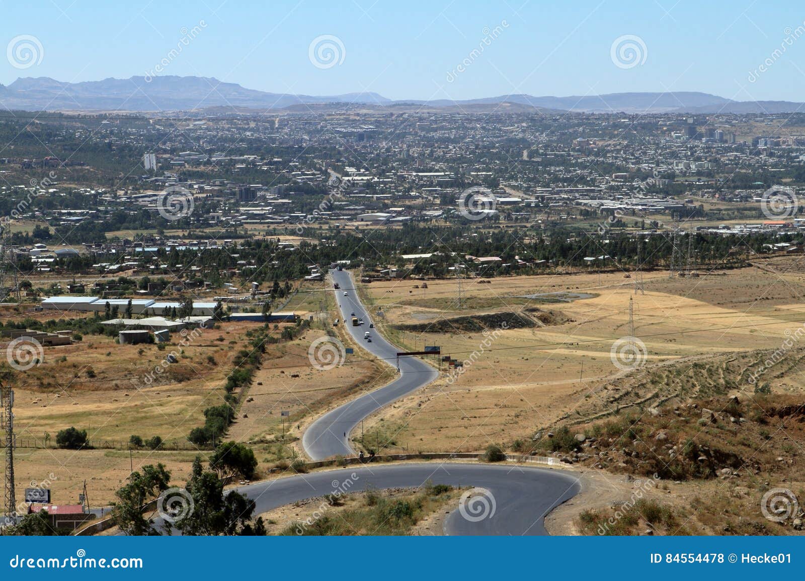 The City of Mekele in Ethiopia Stock Photo - Image of road, suburb ...