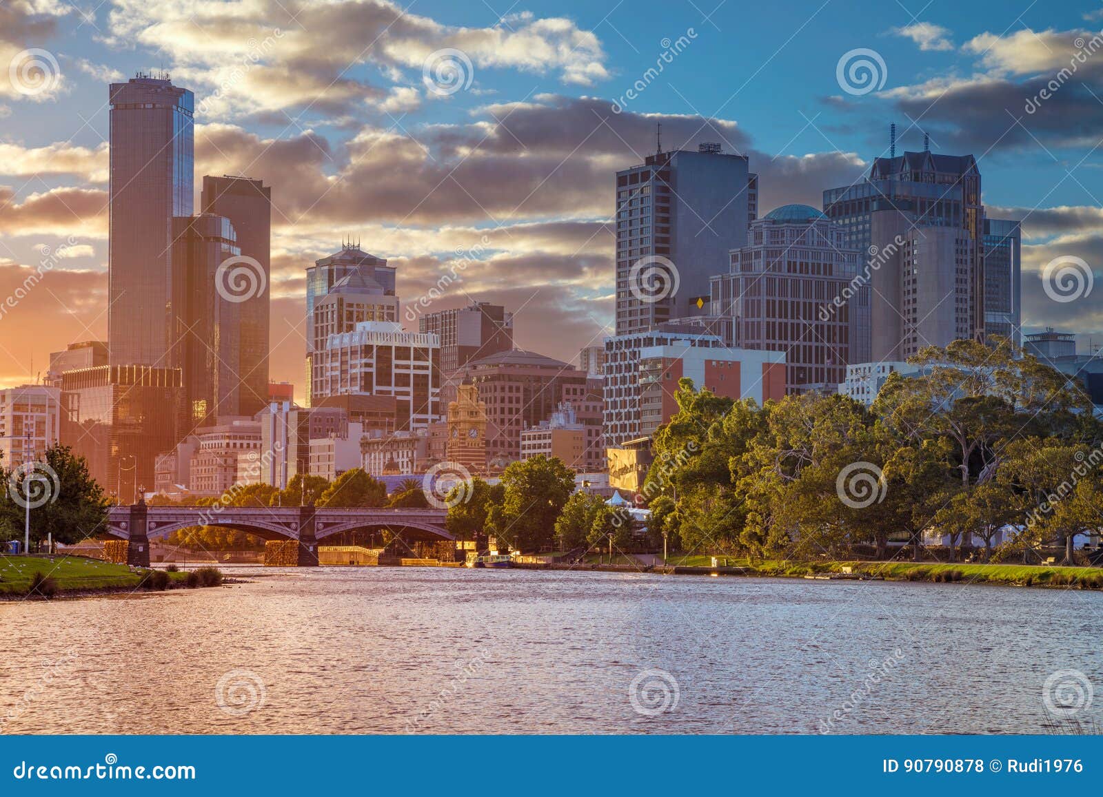City of Melbourne. stock photo. Image of tourism, landmark - 90790878