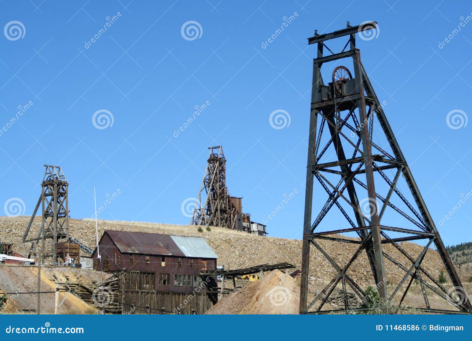 Old Mining Structures Royalty-Free Stock Photography | CartoonDealer ...