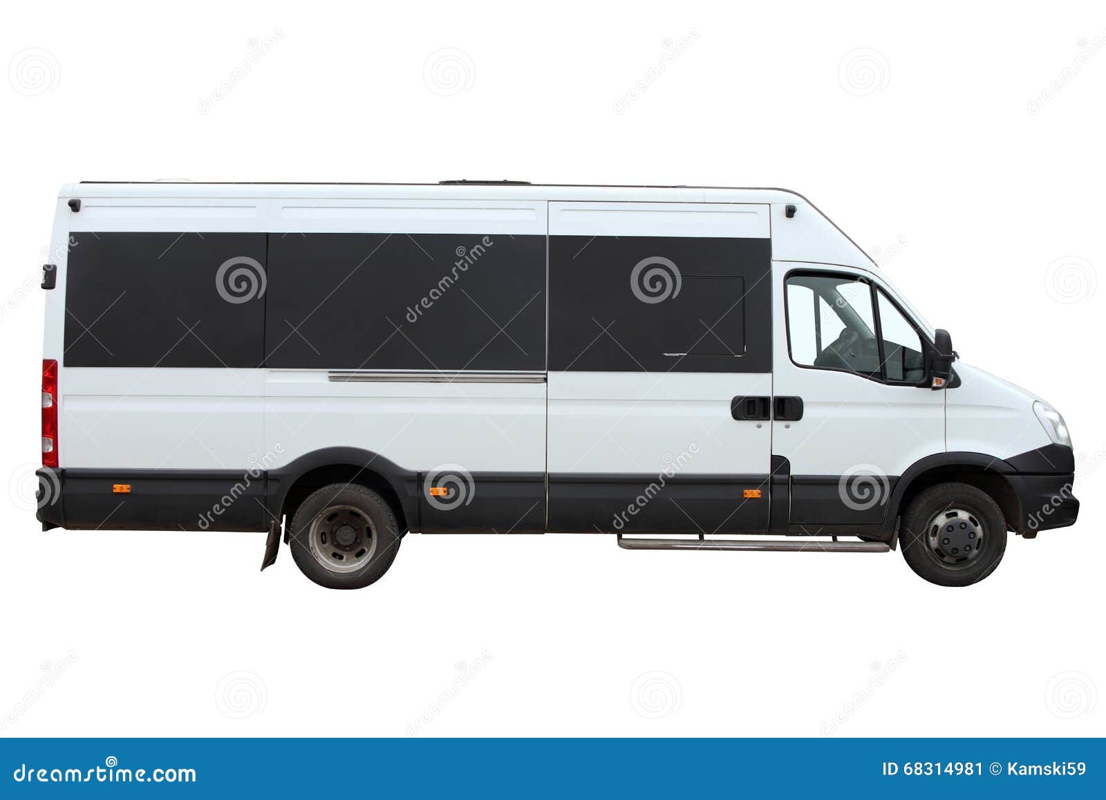 City minibus. stock image. Image of horizontal, single - 68314981