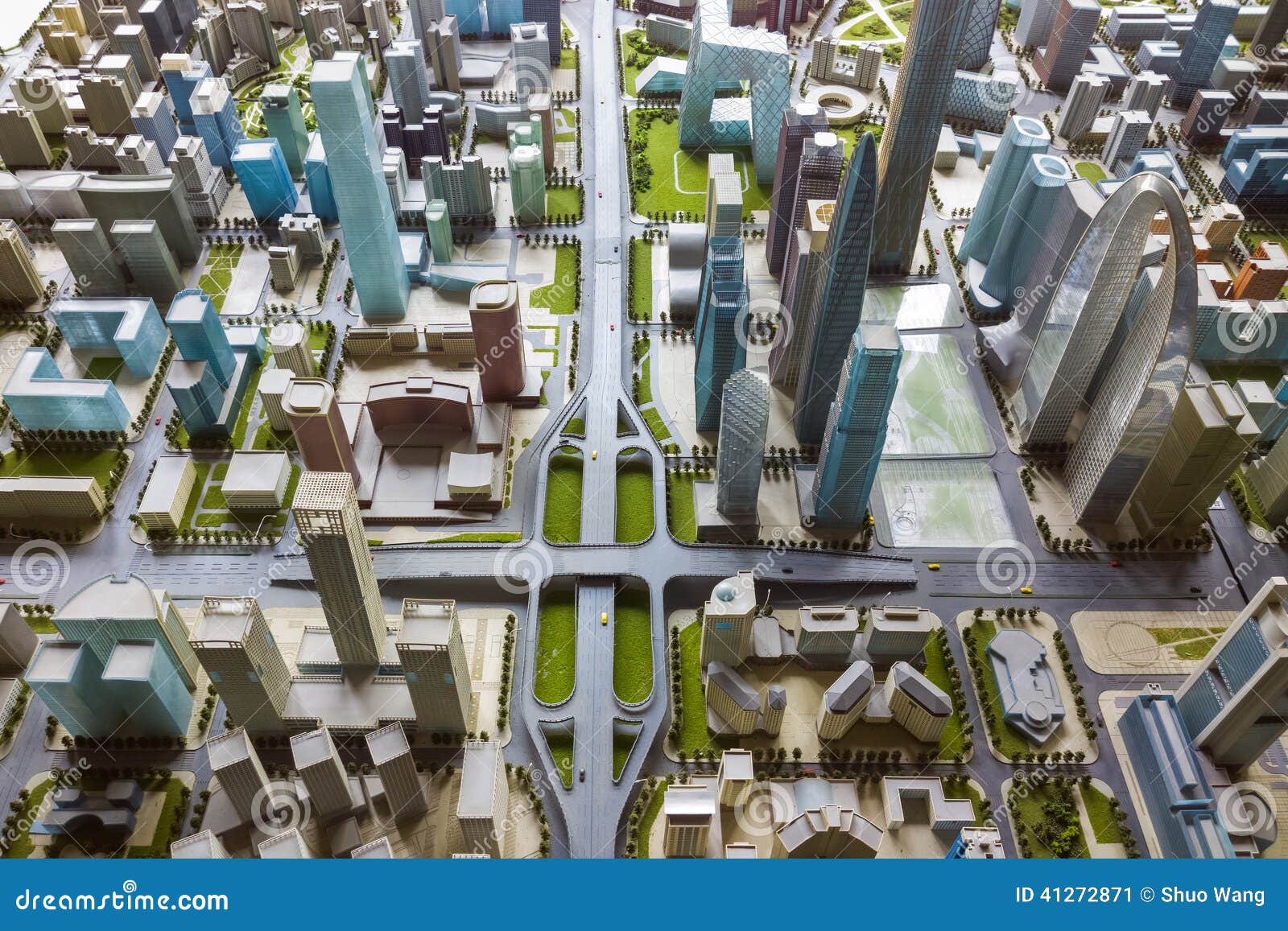 City Model Town Urban Planning Layout Building City Scape Stock Image ...