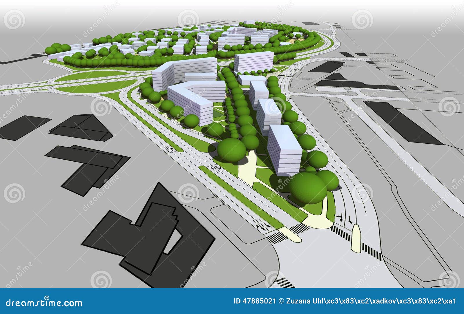 City model stock illustration. Illustration of structure - 47885021