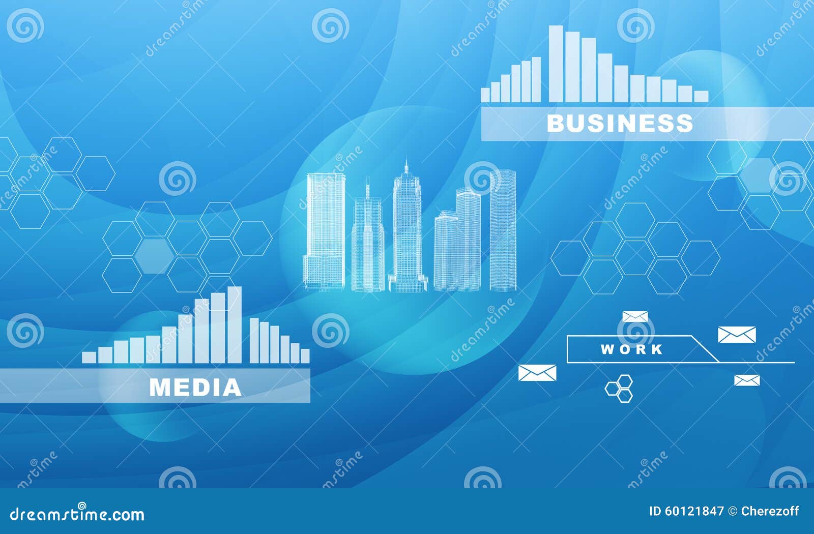 City model with graphs stock illustration. Illustration of chart - 60121847