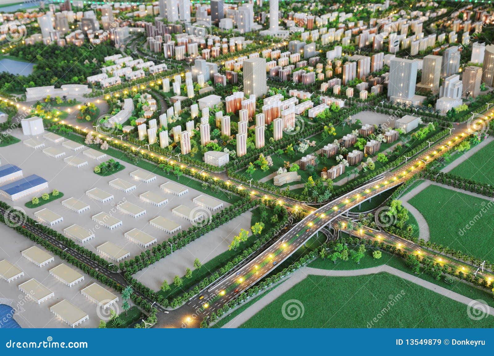 City Model Town Urban Planning Layout Building City Scape Stock Image ...