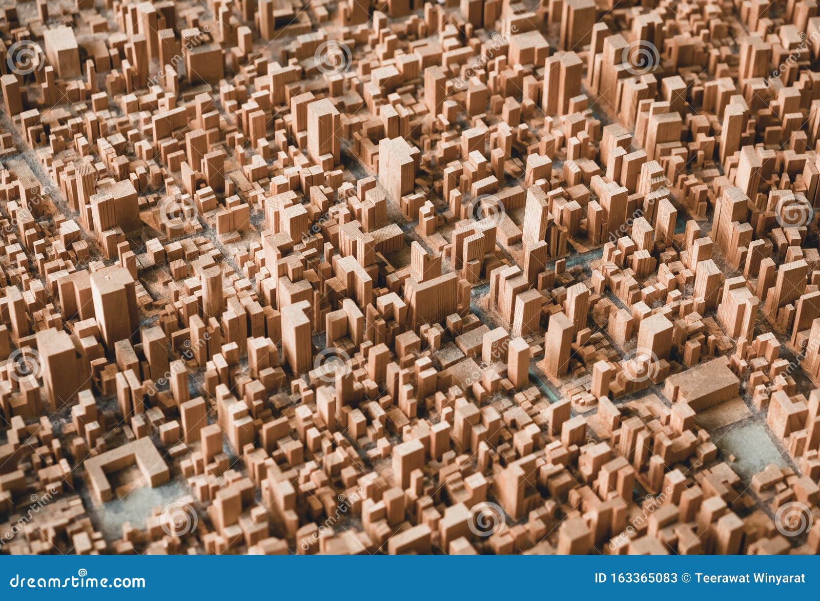 City Model Town Urban Planning Layout Building City Scape Stock Image ...