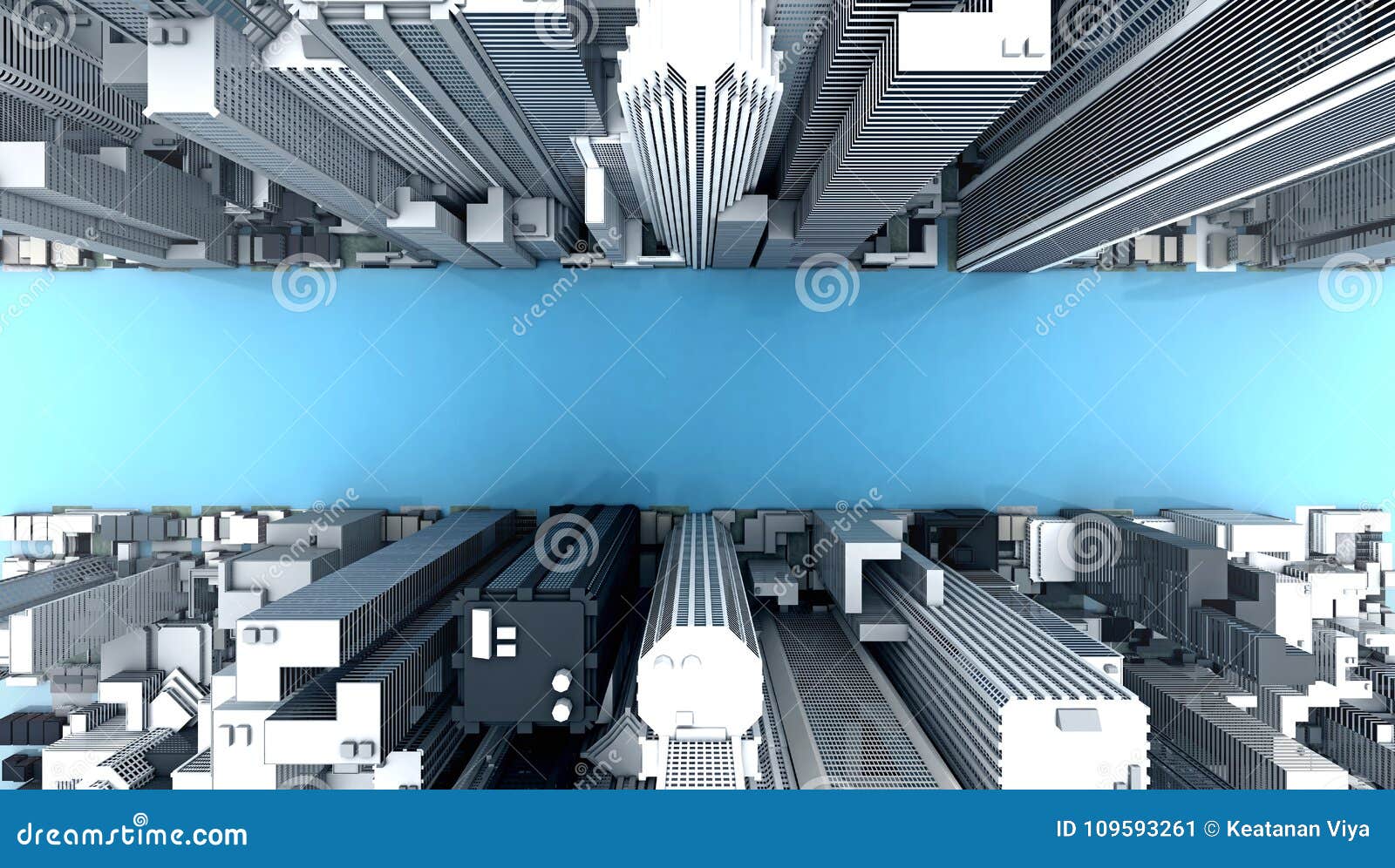 City Modern Building Top View Background Stock Illustration ...