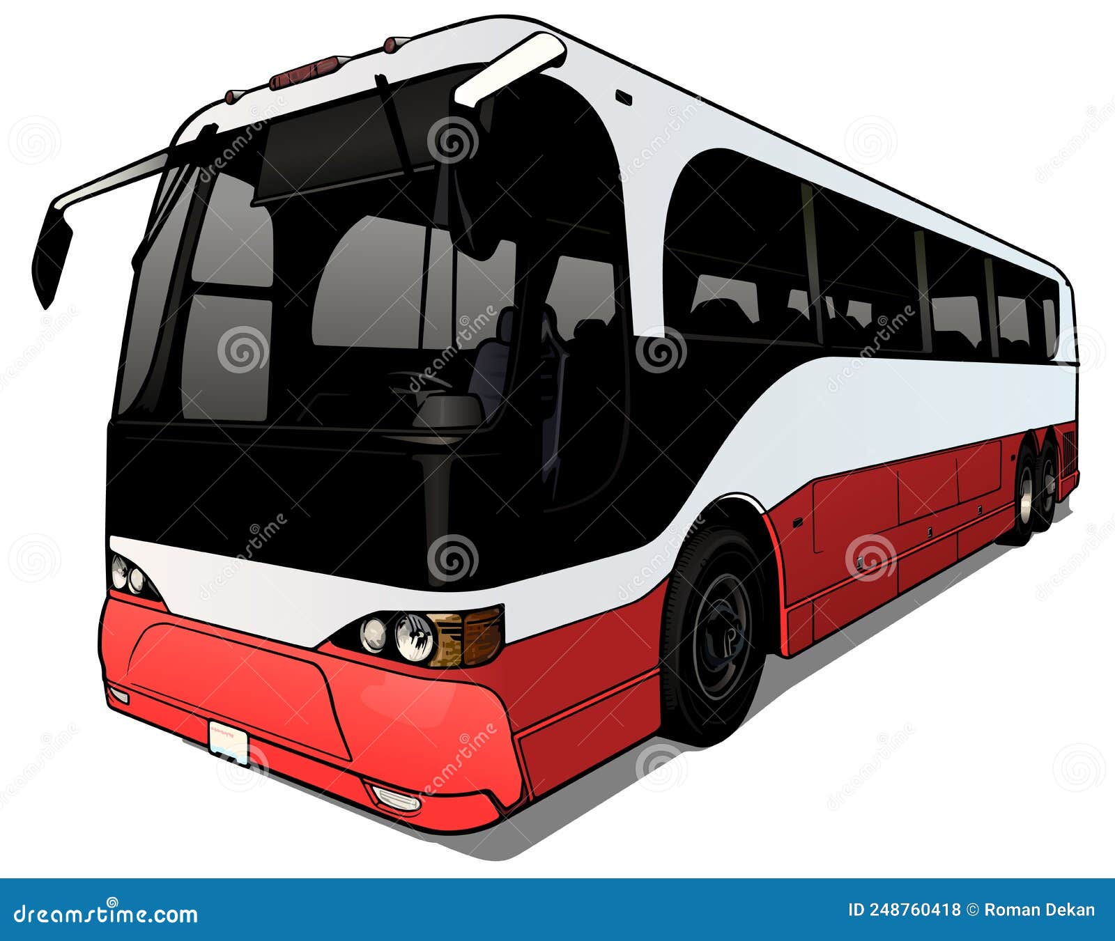 City Modern Two-color Bus stock vector. Illustration of traveling ...