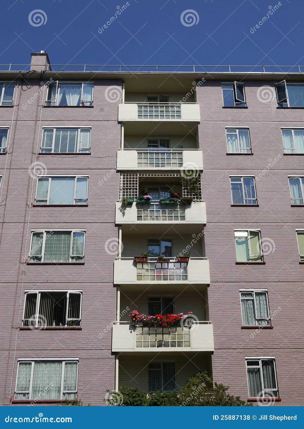 City: Modernist Apartment Block Stock Photo - Image of blockwork ...
