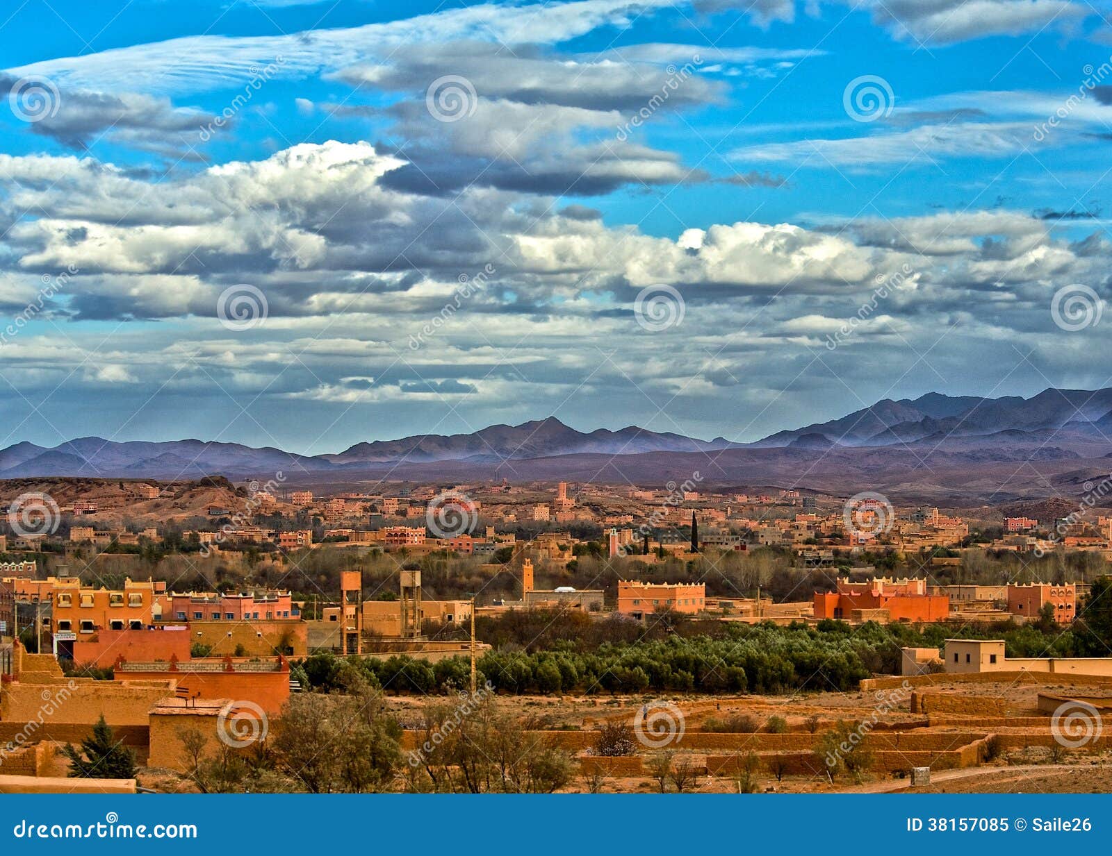 City in Morroco stock image. Image of daytime, field - 38157085