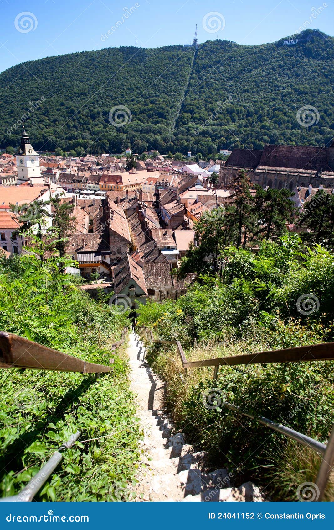 City between mountains stock photo. Image of populated - 24041152