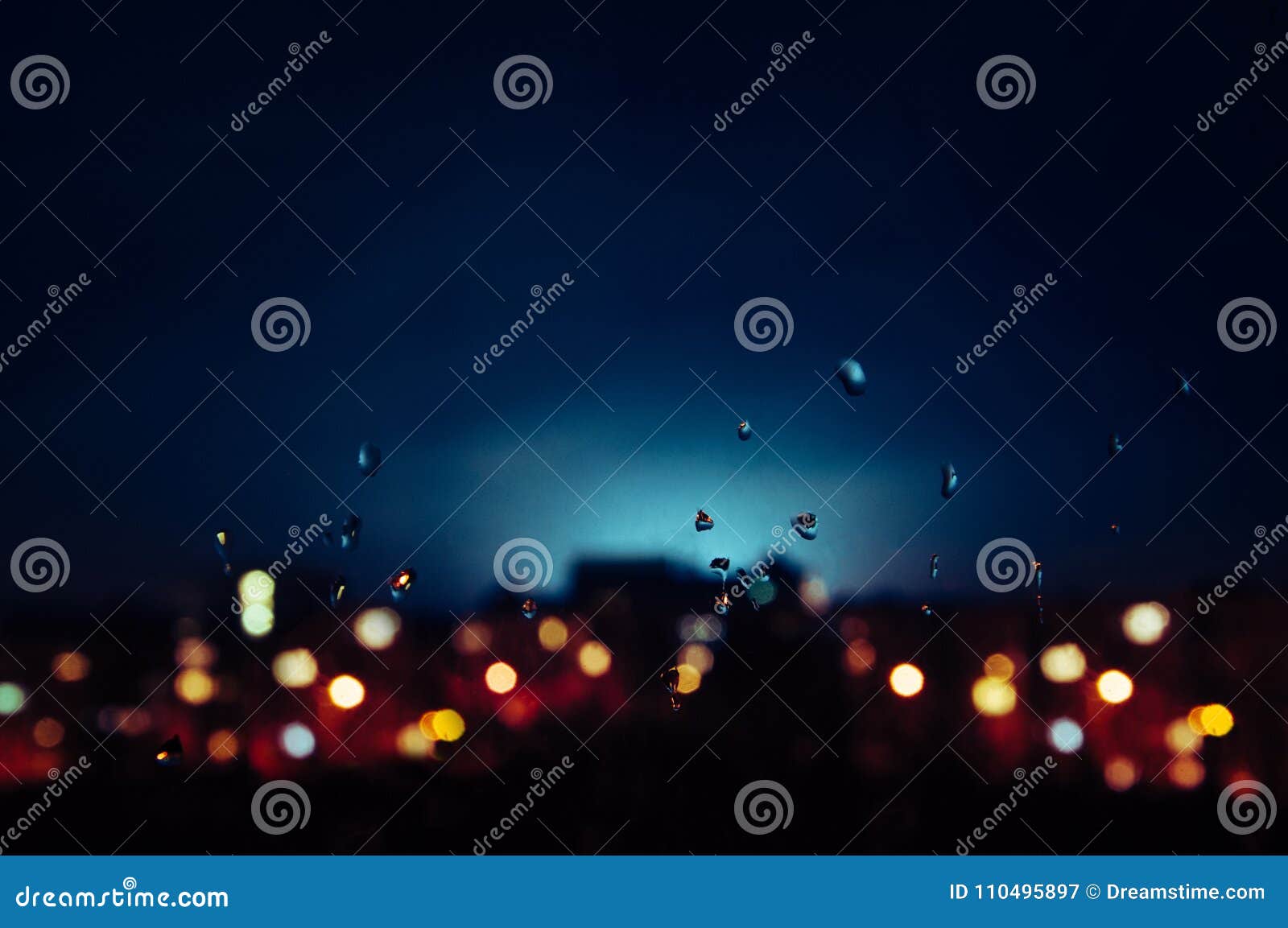 City - my own view stock image. Image of nature, raindrops - 110495897