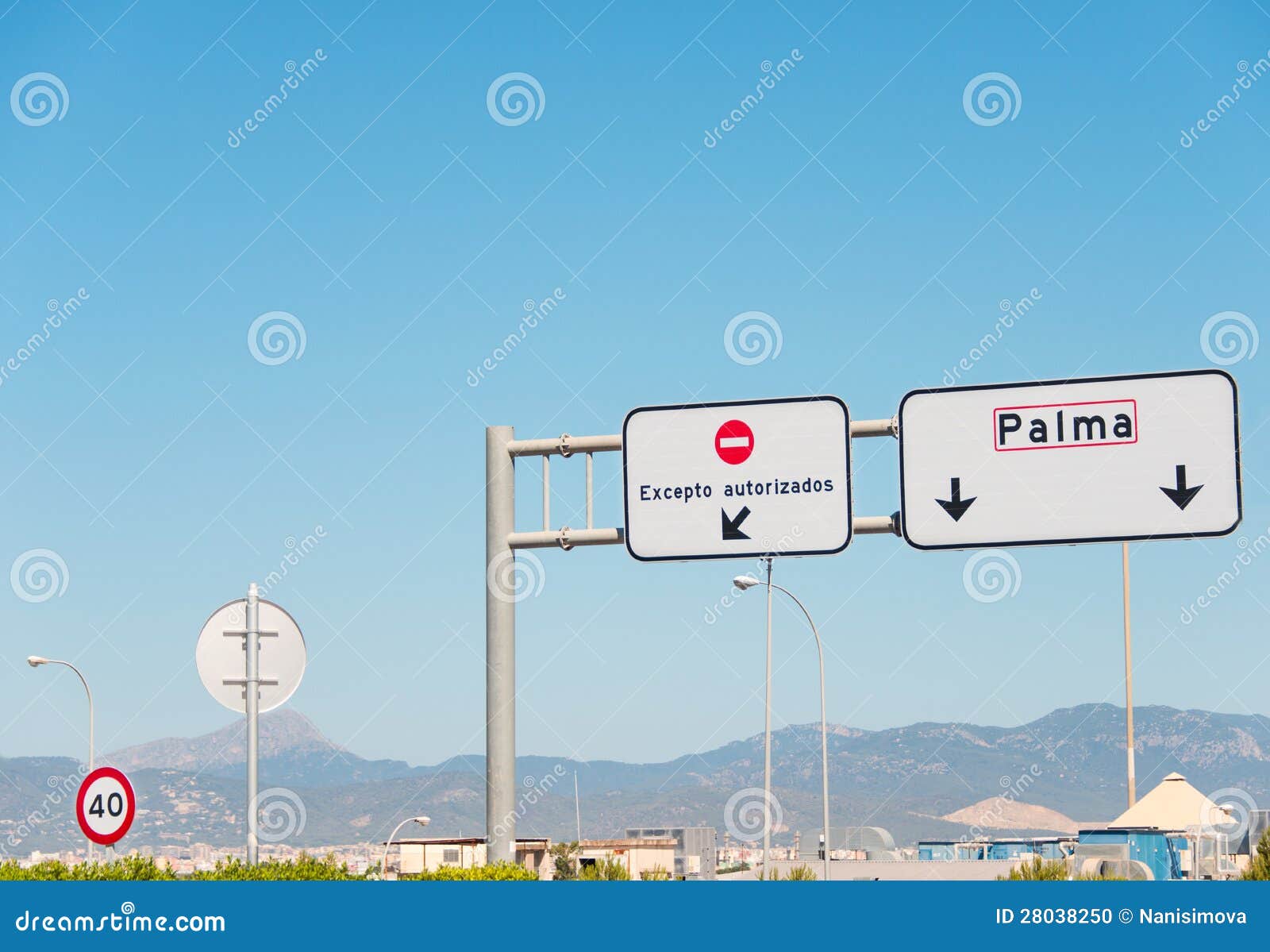 City name sign stock photo. Image of spain, clean, road - 28038250