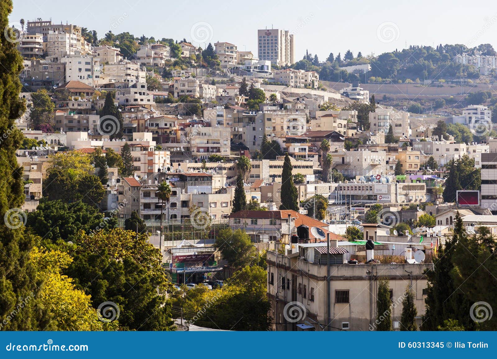 The City of Nazareth. Israel Editorial Image - Image of tree, religion ...