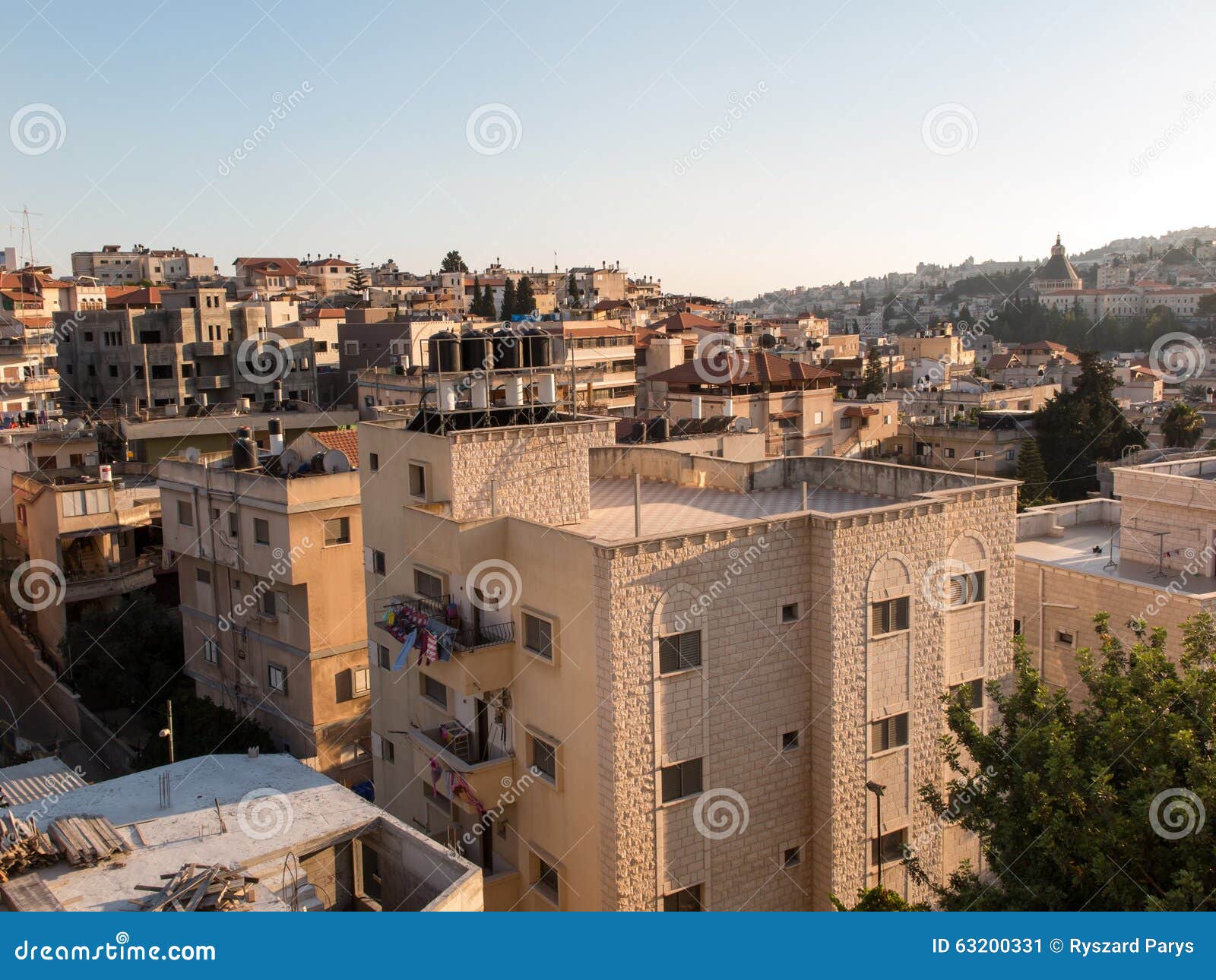 City of Nazareth Panoramic View, Israel Stock Image - Image of land ...