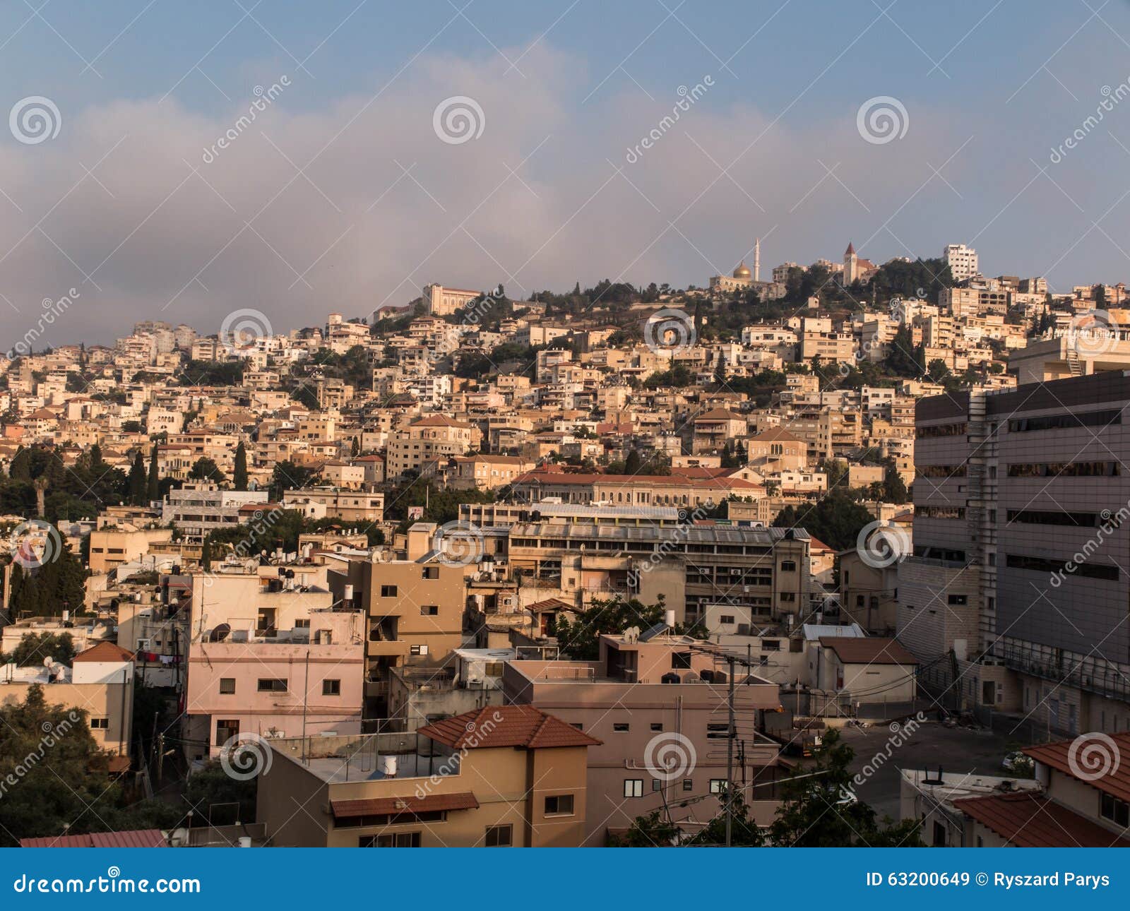 City of Nazareth Panoramic View, Israel Stock Image - Image of city ...