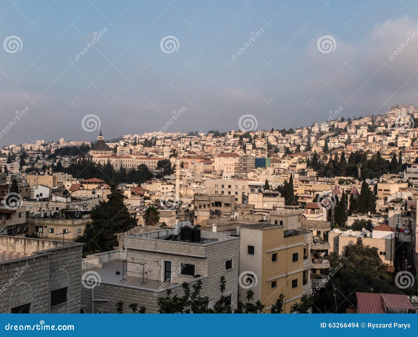 City of Nazareth Panoramic View, Israel Stock Photo - Image of ...