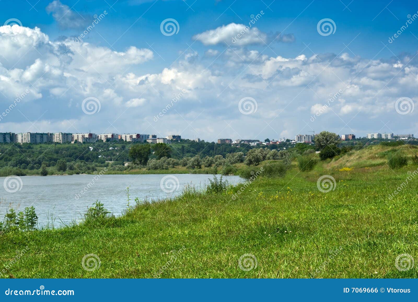 City Near the River stock photo. Image of clear, city - 7069666