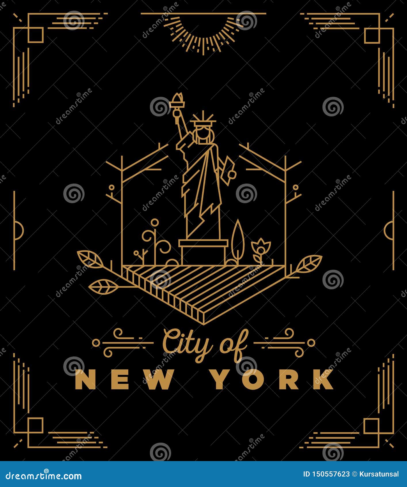 City of New York Monogram Vector Design Template Stock Illustration ...