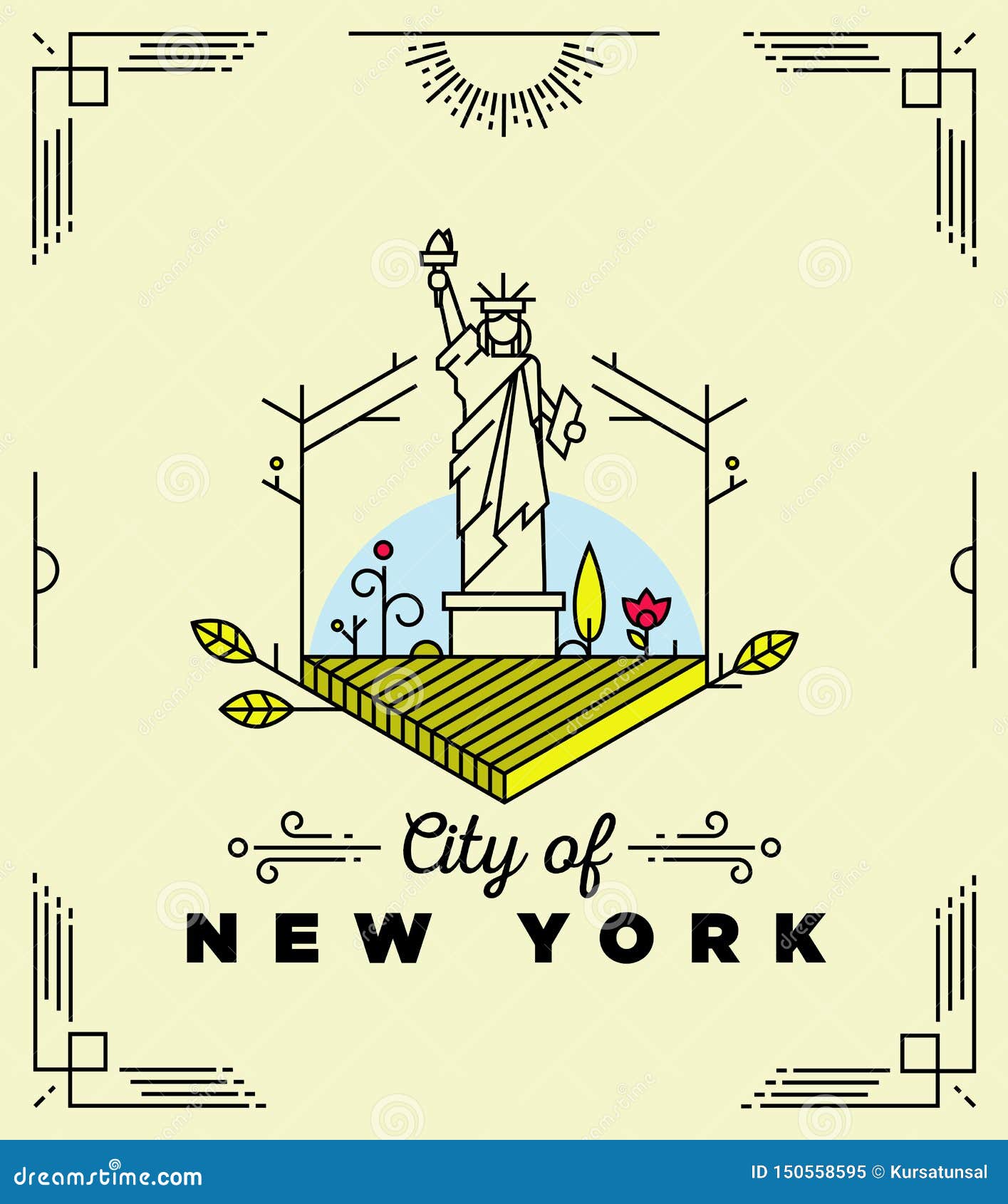 City of New York Monogram Vector Design Template Stock Illustration ...