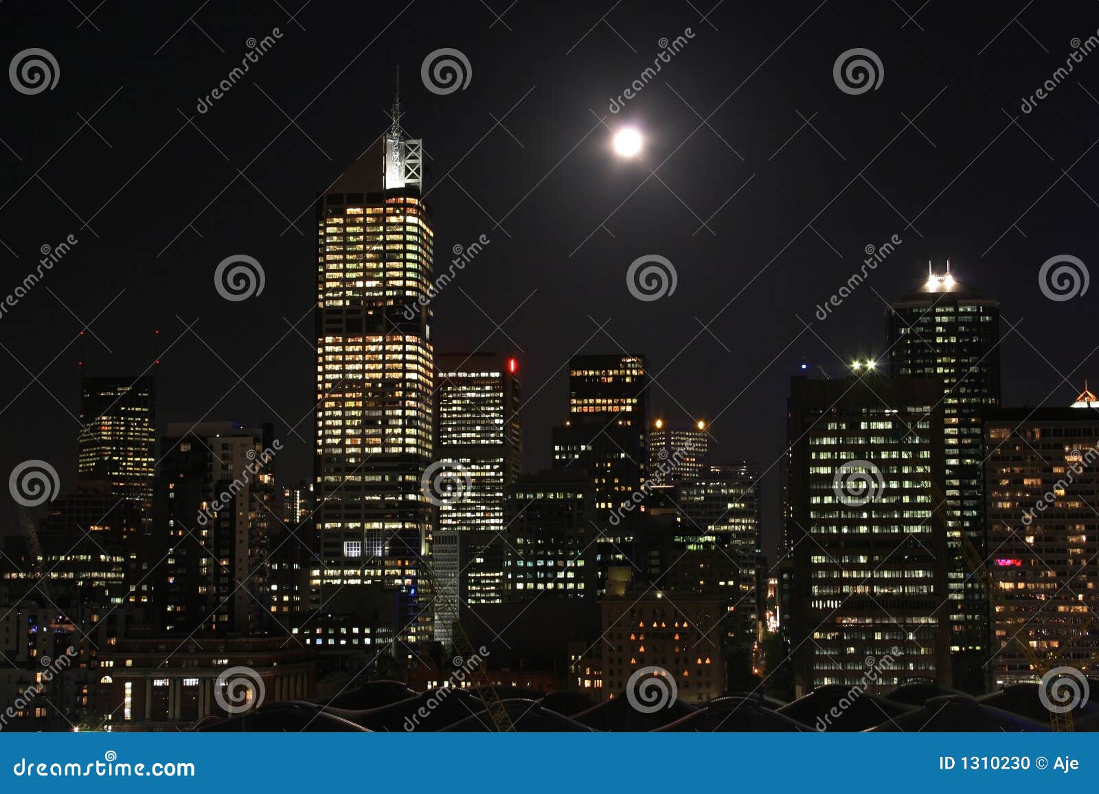 City at night stock photo. Image of building, tower, aussie - 1310230