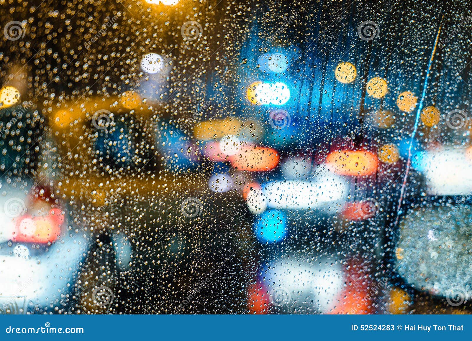 Windshield Rain Night
