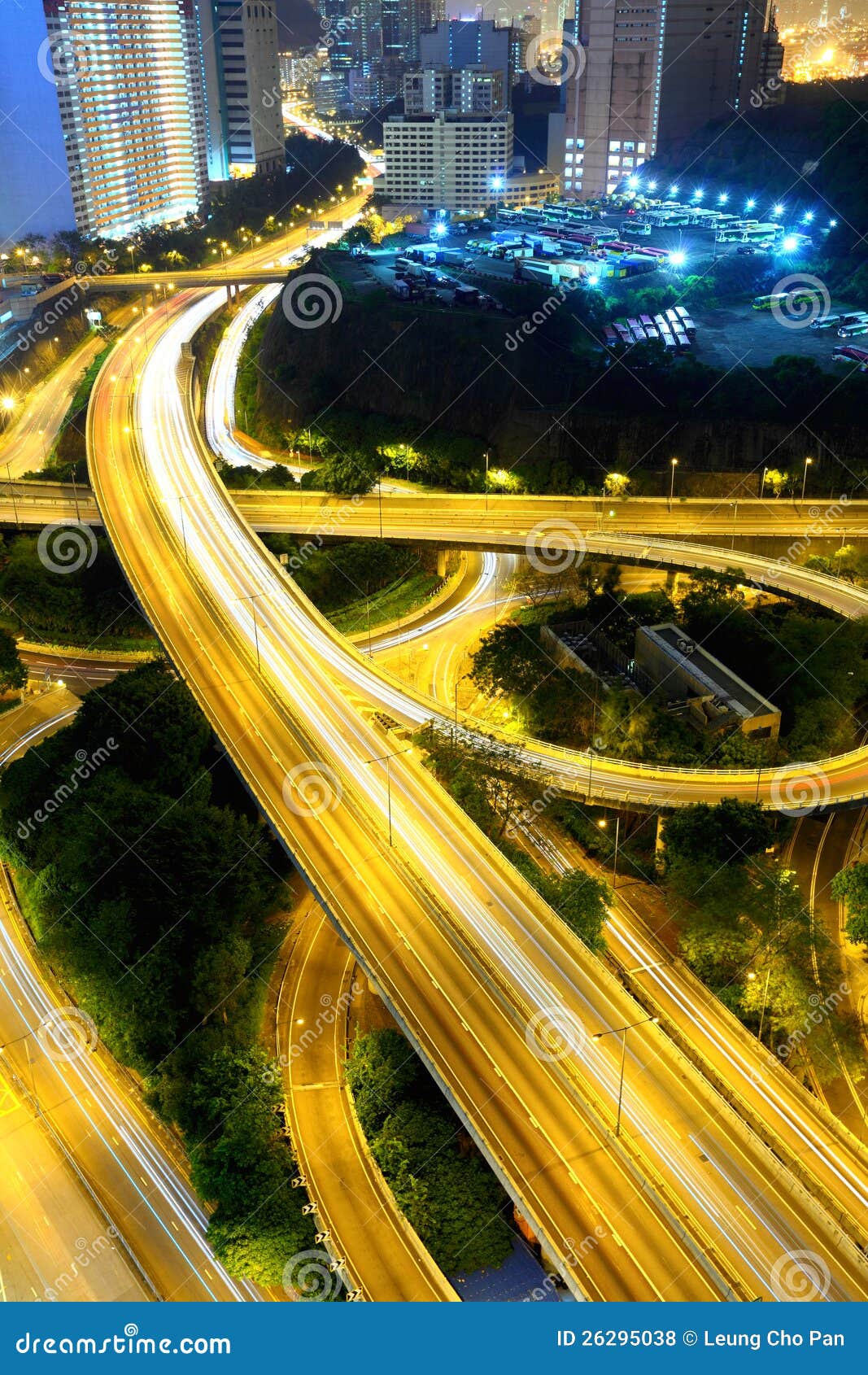 City in Night with Busy Traffic Stock Photo - Image of road, lines ...